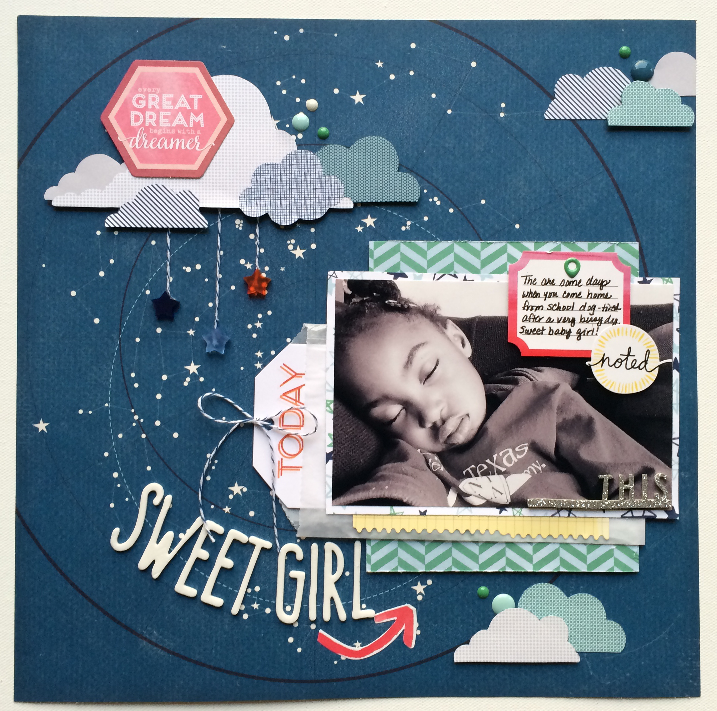 “Sweet Girl” Using Drops of Jupiter by Scraptastic Kit Club