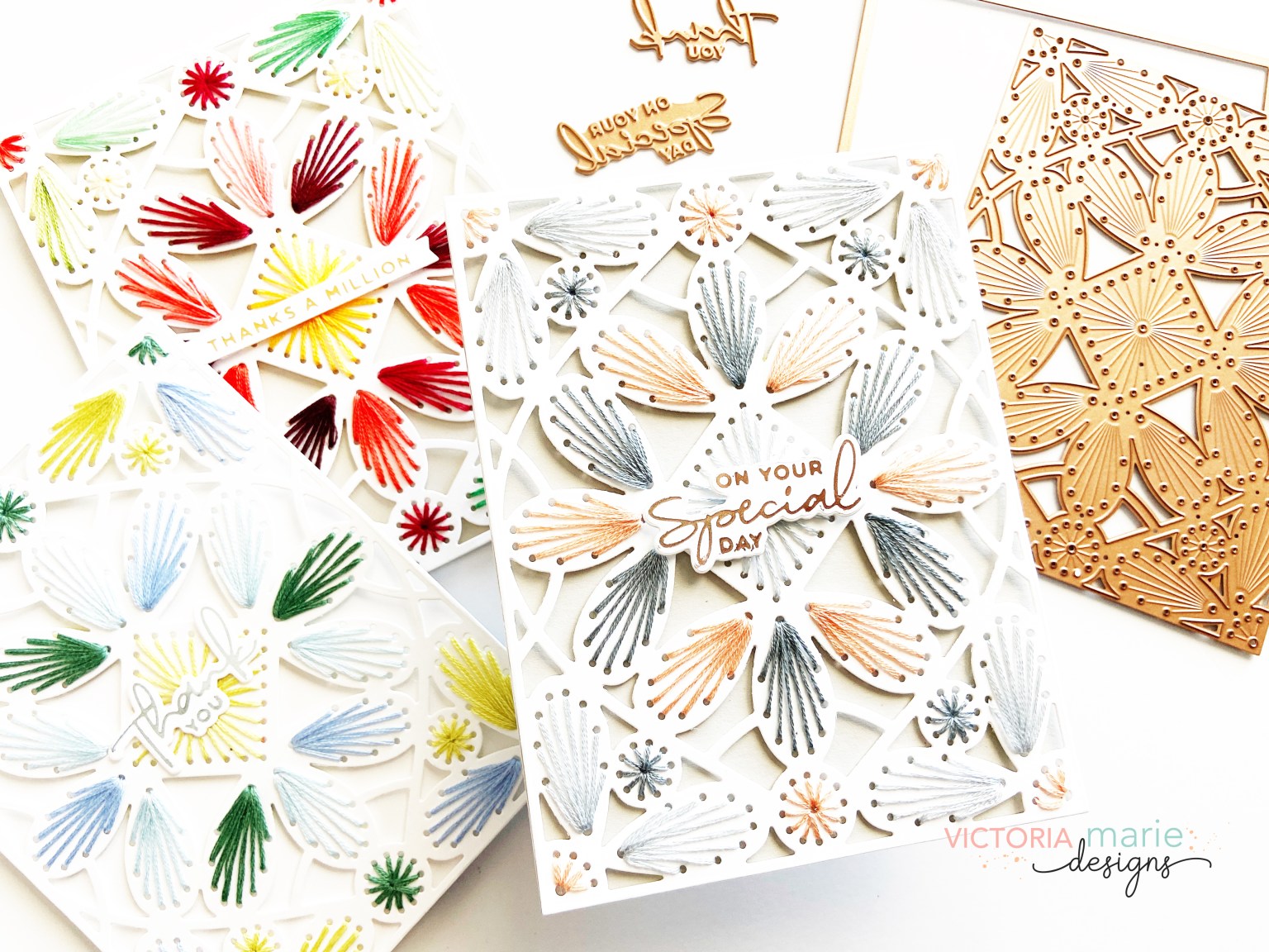 Easy Card Design Using A Spellbinders Embroidery Stitch Die!