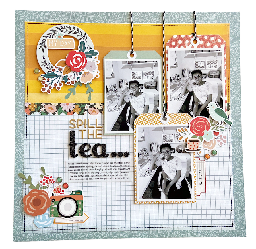 Creating Easy and Simple Photo Tags for a Scrapbook Layout!