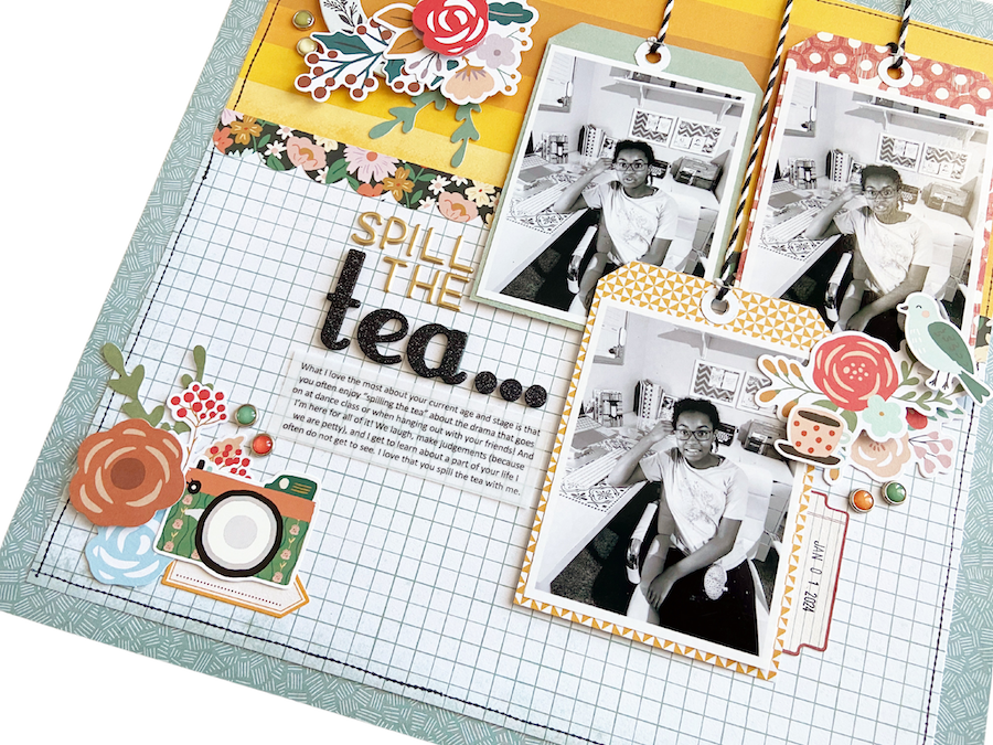 Creating Easy and Simple Photo Tags for a Scrapbook Layout!