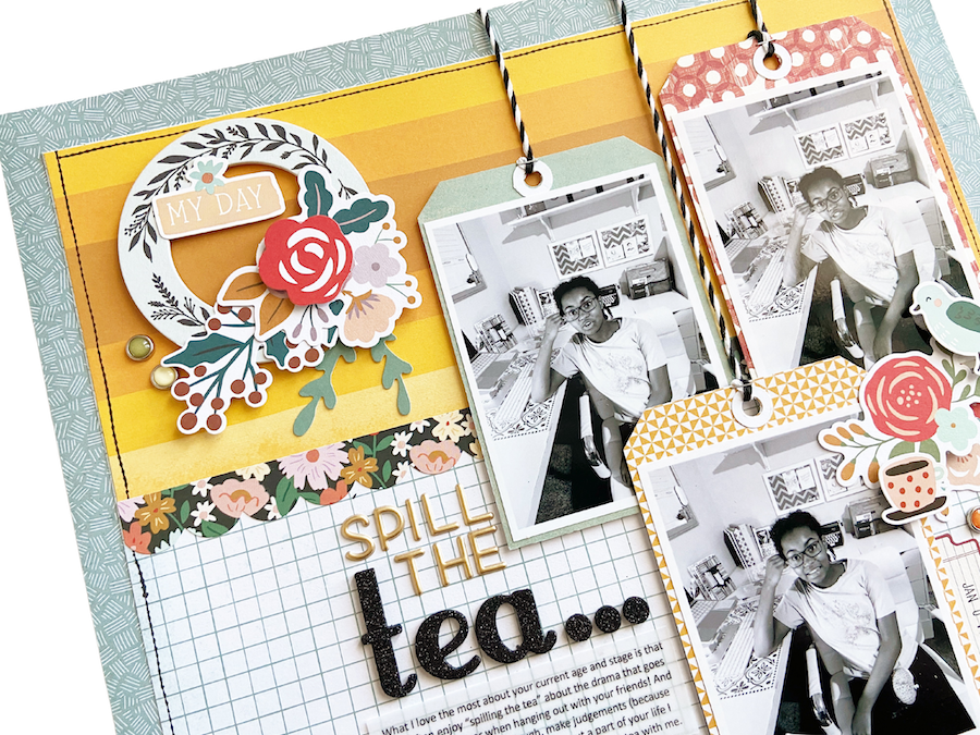 Creating Easy and Simple Photo Tags for a Scrapbook Layout!